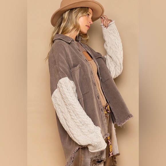 Jackets & Coats | Adyta Shacket In Choco | Poshmark